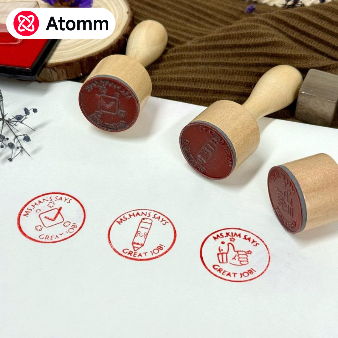 Laser Engraving Rubber Stamp Set