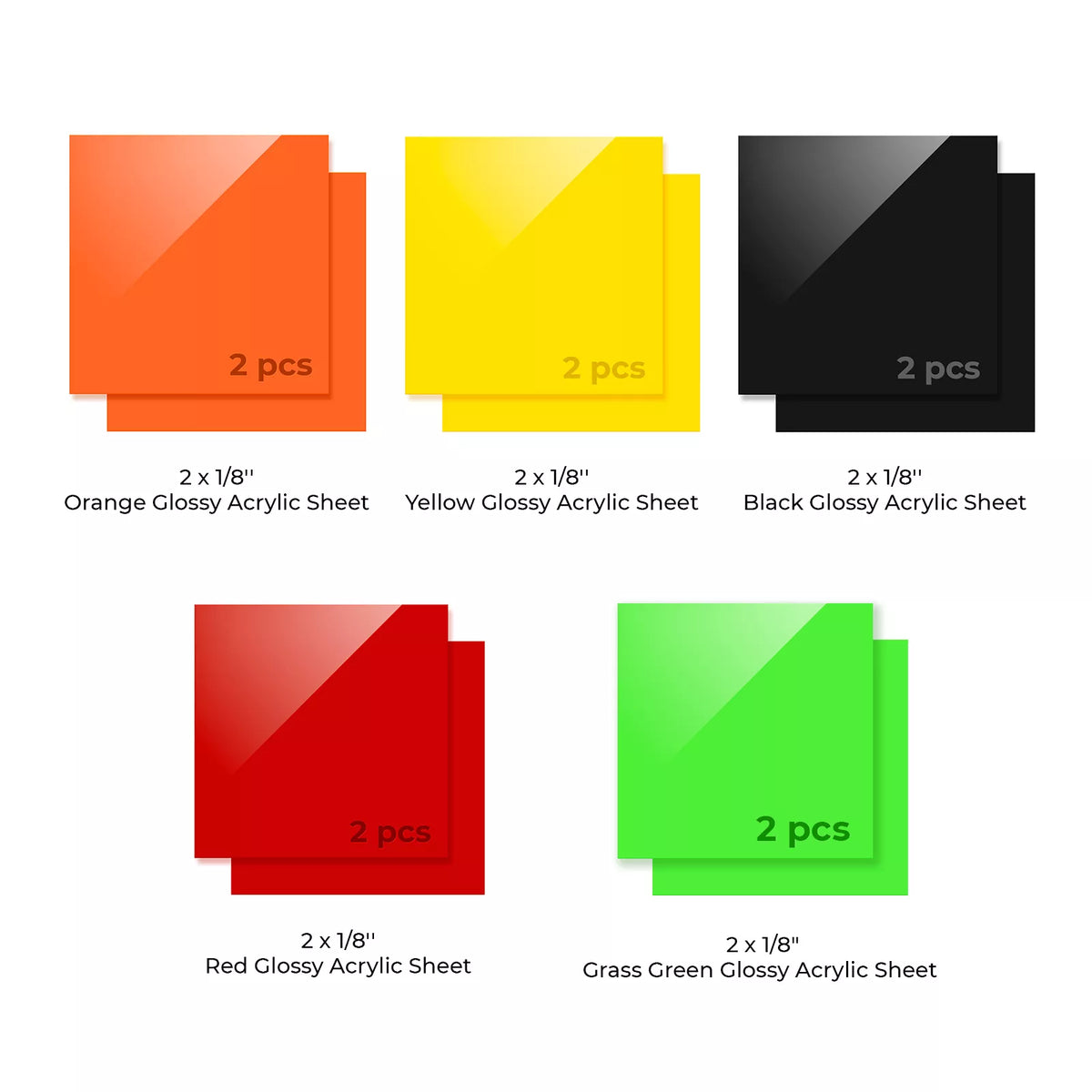 3mm Acrylic Sheets Trial Kit (10pcs)
