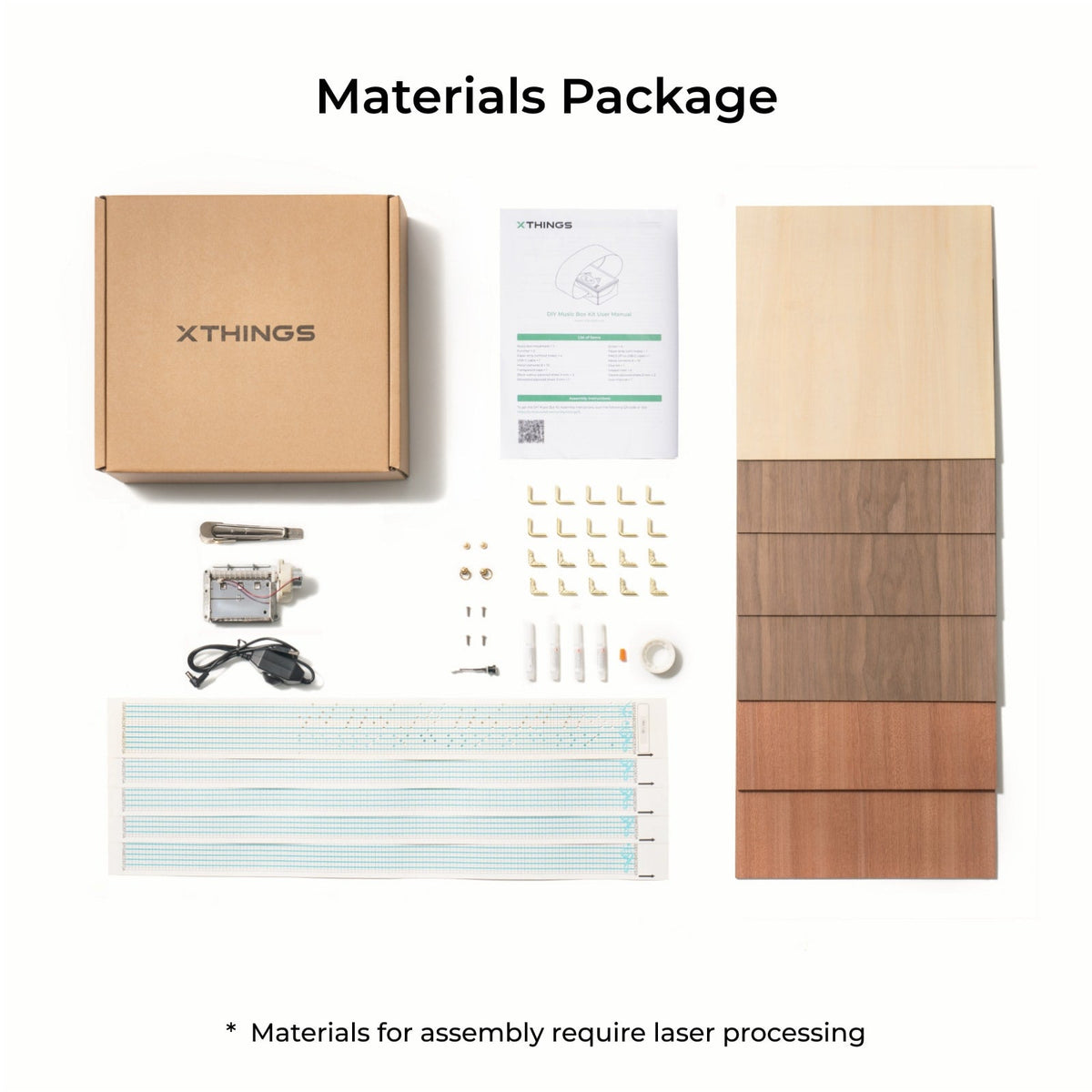 xTool DIY Music Box Kit (materials package)
