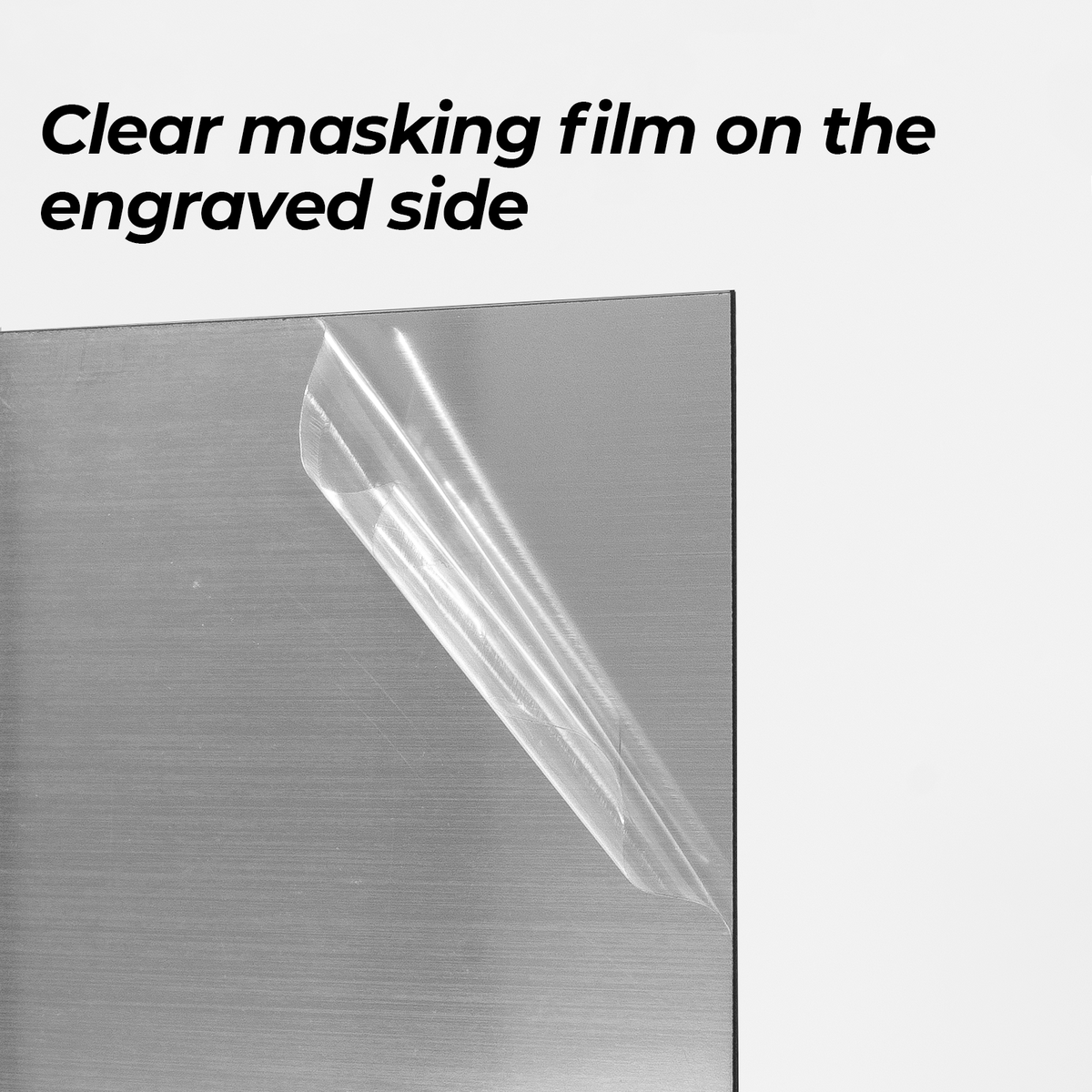 1.27mm Laser Engraving Two-Tone Plastic Sheet Silver to Black Brushed