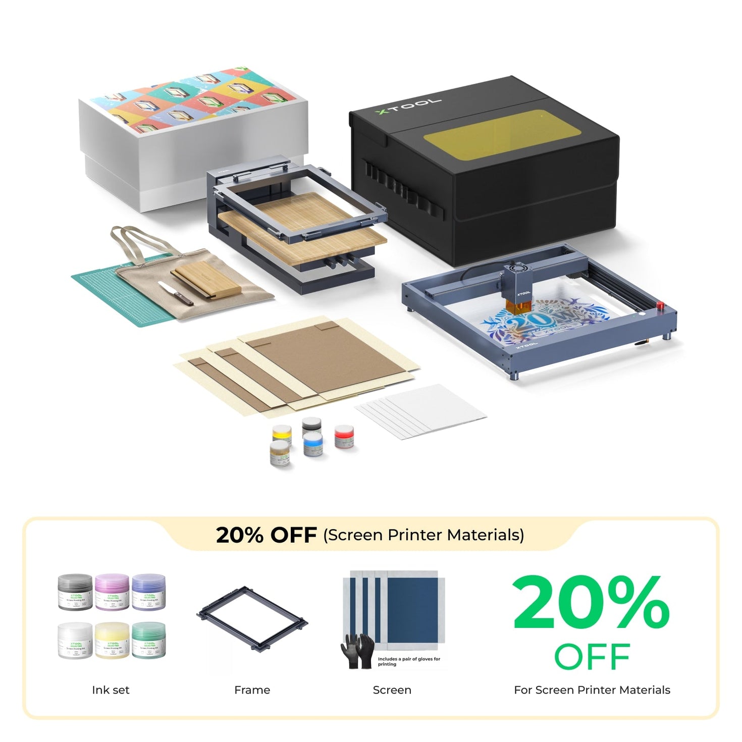 xTool Screen Printer: 1st Screen Printing Solution with Laser